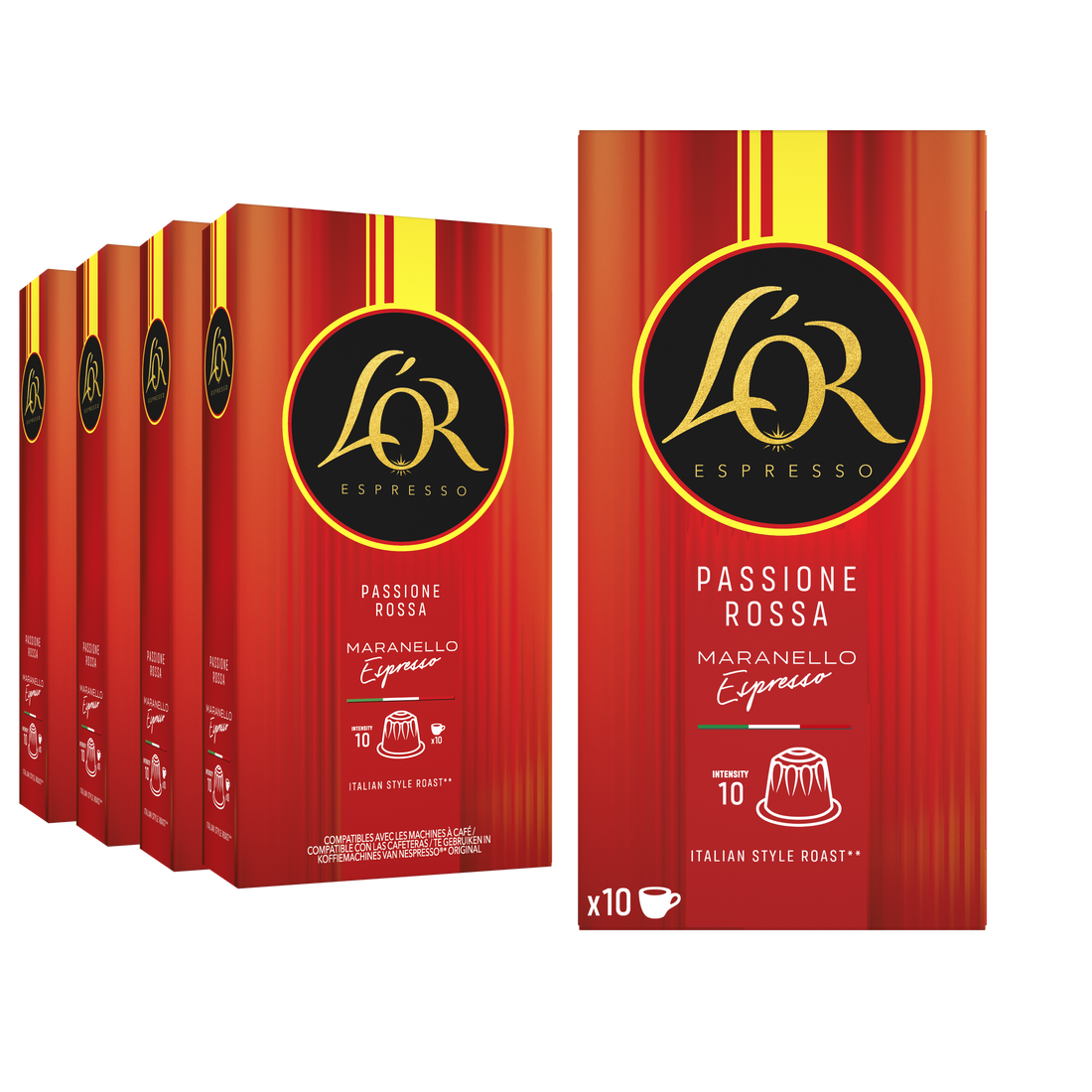 L'OR Passione Espresso Intensity 10 coffee capsules-10 capsules per pa